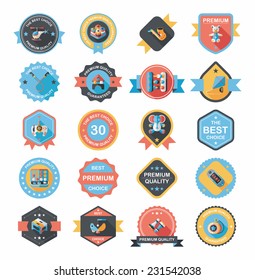 Toy Badge Banner Design Flat Background Stock Vector (Royalty Free ...