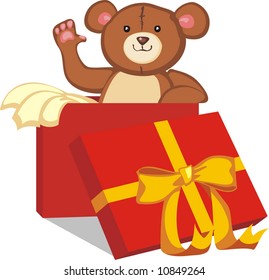 Toy Bear Cardboard Box Stock Vector (Royalty Free) 10849264 | Shutterstock