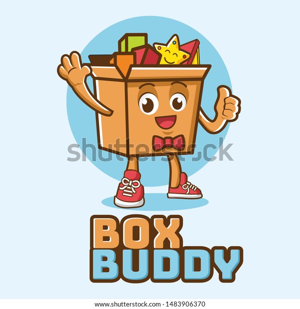 Toy Box Character Mascot Logo Template Stock Vector (Royalty Free ...