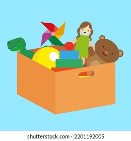 Toy Box Illustration Vector Cartoon Stock Vector (Royalty Free ...