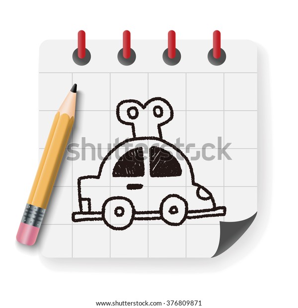 Toy Car Doodle Drawing Stock Vector (Royalty Free) 376809871 | Shutterstock