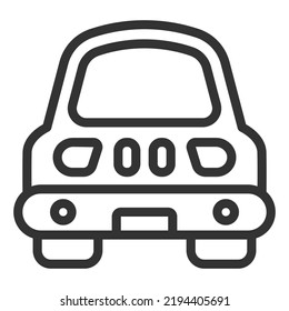 Toy Car Front View Icon Illustration Stock Vector (Royalty Free ...