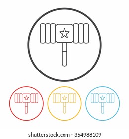 Toy Hammer Icon Stock Vector (Royalty Free) 354988109 | Shutterstock
