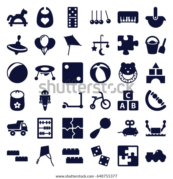 Toy Icons Set Set 36 Toy Stock Vector (Royalty Free) 648755377 ...