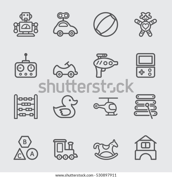 Toy Line Icon Stock Vector (Royalty Free) 530897911