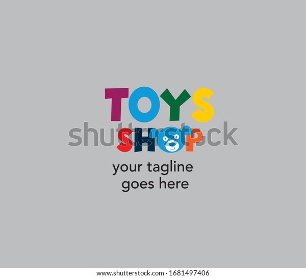 Toy Shop Vector Logo Design Kids Stock Vector (Royalty Free) 1681497406 ...