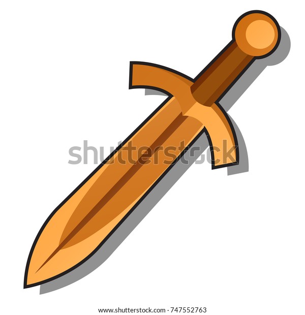 Toy Sword Isolated On White Background 库存矢量图（免版税）747552763