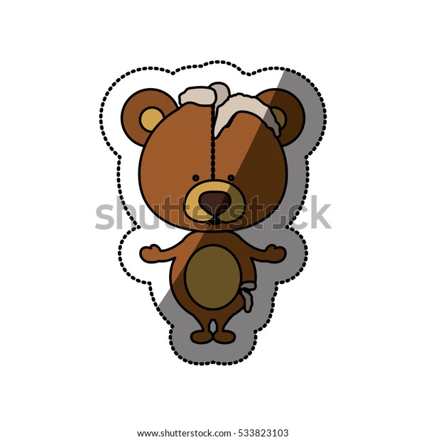 Toy Teddy Bear Damaged Design Stock Vector (Royalty Free) 533823103 ...