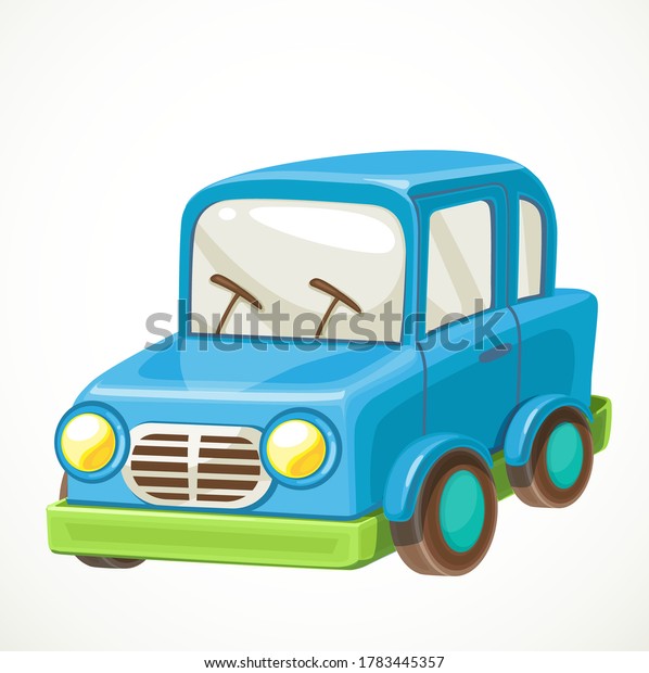 Toy Toddlers Blue Car Object Isolated Stock Vector (Royalty Free ...