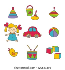 Toy Vector Print Kids Stock Vector (Royalty Free) 420641896 | Shutterstock