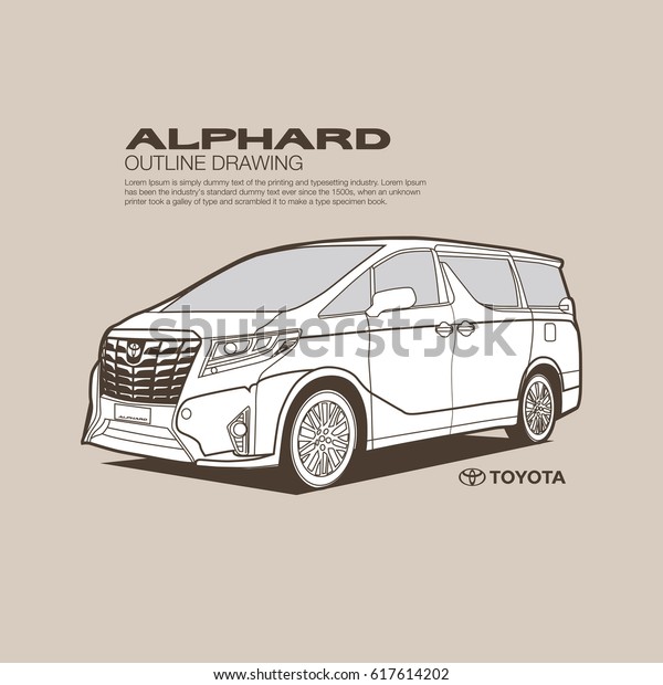 Toyota Alphard Side View Vector Outline庫存向量圖（免版稅）617614202 | Shutterstock