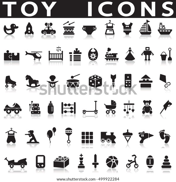 Toys Icons Stock Vector (Royalty Free) 499922284 | Shutterstock