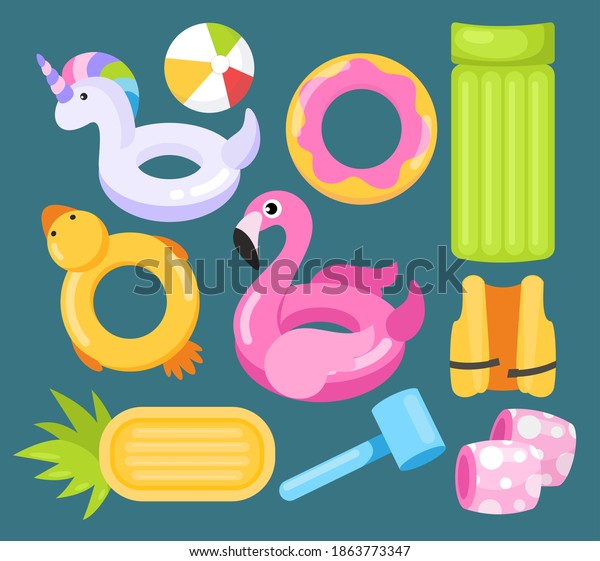 Toys Water Vector Illustration Set Cartoon Stock Vector (Royalty Free ...