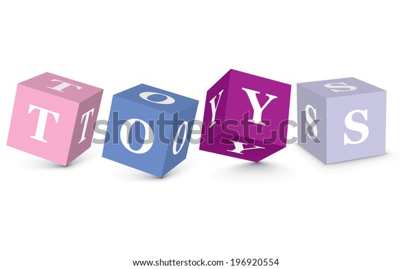 Toys Written Alphabet Blocks Vector Illustration Stock Vector (Royalty ...