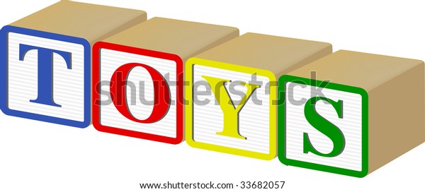 Toys Written Out Horizontally 3d Vector Stock Vector (Royalty Free ...