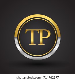 Bi Letter Logo Circle Gold Silver: vector de stock (libre de regalías ...