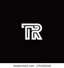 Tr Monogram Logo Abstract Line Design Stock Vector (Royalty Free ...