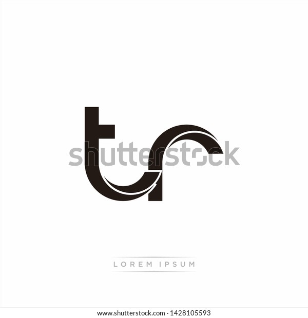 Tr T R Initial Letter Split Stock Vector (Royalty Free) 1428105593