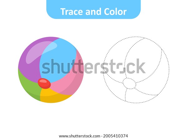 Trace Color Kids Ball Vector Stock Vector (Royalty Free) 2005410374 ...