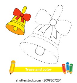 Trace Color Kids Bell Vector Stock Vector (Royalty Free) 2099207284 ...