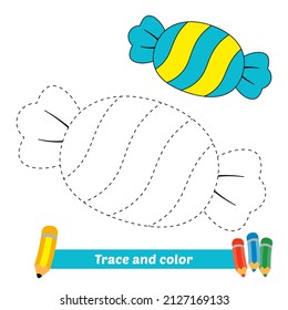 Trace Color Kids Candy Vector Stock Vector (Royalty Free) 2127169133 ...