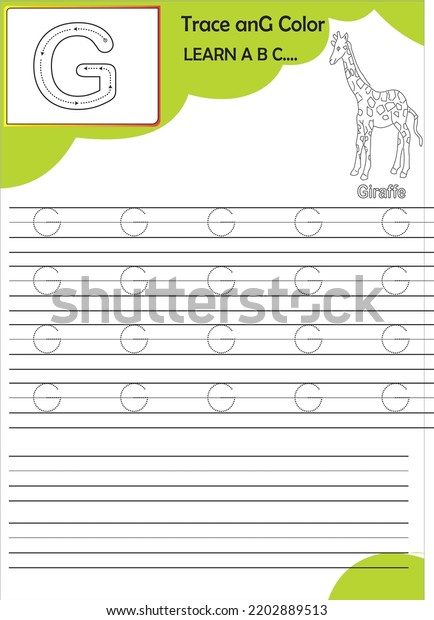 Trace Color Letter G Printable Stock Vector (Royalty Free) 2202889513 ...