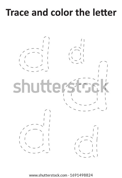 Trace Color Letter Small D Stock Vector (Royalty Free) 1691498824 ...