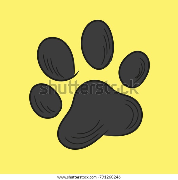Trace Dogs Paw Vector Illustration Stock Vector (Royalty Free ...