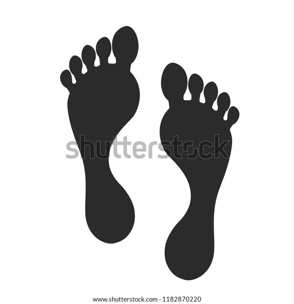 Trace Human Foot Footprint Path Footprints Stock Vector (Royalty Free ...