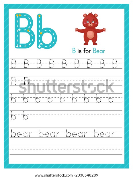 Trace Letter B Uppercase Lowercase Alphabet Stock Vector (Royalty Free ...