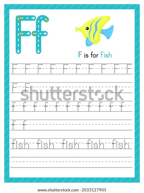 Trace Letter F Uppercase Lowercase Alphabet Stock Vector (Royalty Free ...