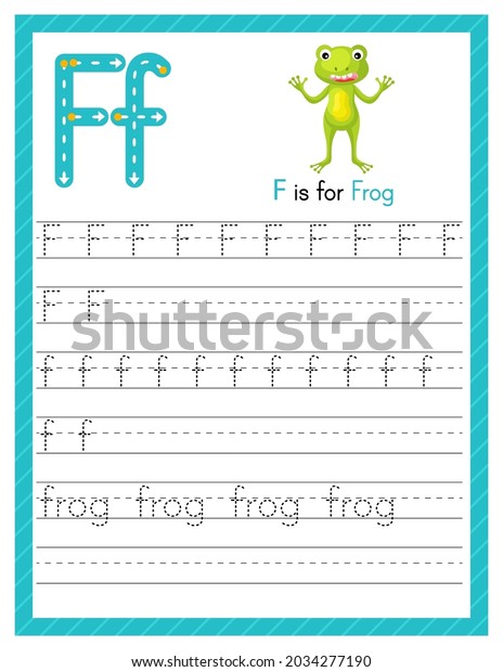 Trace Letter F Uppercase Lowercase Alphabet Stock Vector (Royalty Free ...