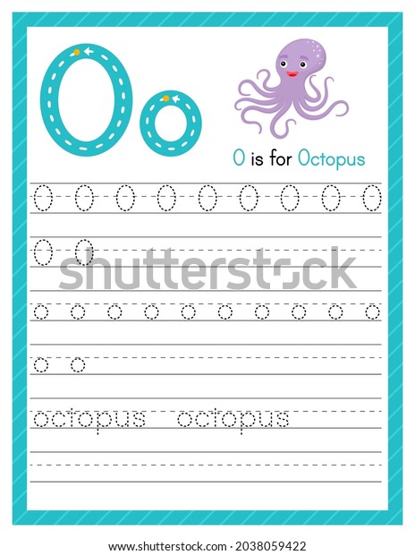 Trace Letter O Uppercase Lowercase Alphabet Stock Vector (Royalty Free ...