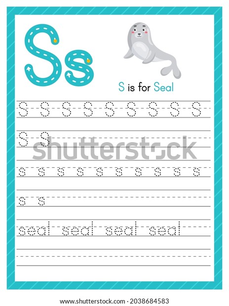 Trace Letter S Uppercase Lowercase Alphabet Stock Vector (Royalty Free ...