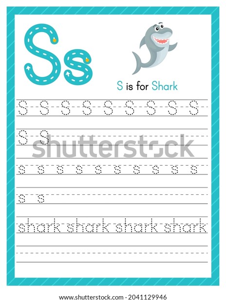 Trace Letter S Uppercase Lowercase Alphabet Stock Vector (Royalty Free ...
