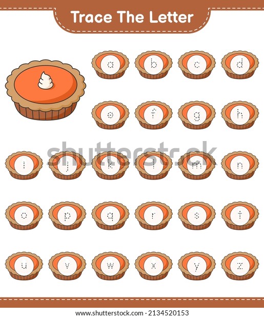 Rastrear la carta. Trazando el alfabeto: vector de stock (libre de ...