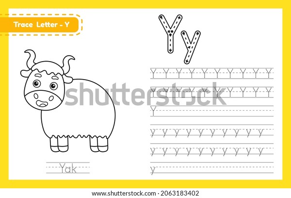 Trace Letter Y Uppercase Lowercase Alphabet Stock Vector (Royalty Free ...