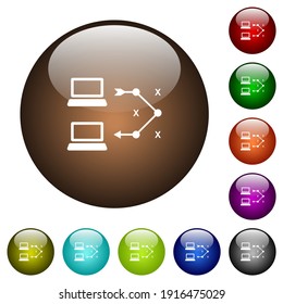 Traceroute Remote Computer White Icons On Stock Vector (Royalty Free ...