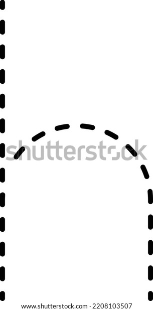 Tracing Alphabet Lowercase Small Letter H 库存矢量图（免版税）2208103507 ...