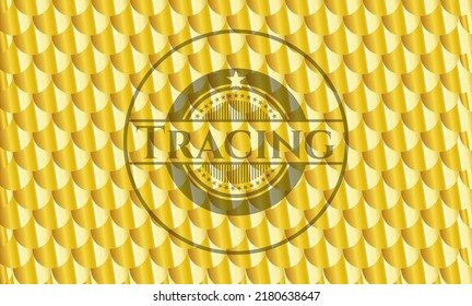 Tracing Gold Emblem Scales Pattern Vector Stock Vector (Royalty Free ...