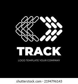 Track Arrows Logo Template White On Stock Vector (Royalty Free ...