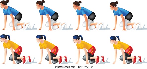 Track Field Ready Animation Set: เวกเตอร์สต็อก (ปลอดค่าลิขสิทธิ์ ...