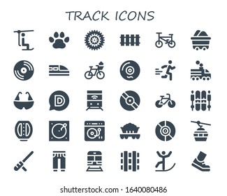 Track Icon Set 30 Filled Track Stock Vector (Royalty Free) 1640080486 ...