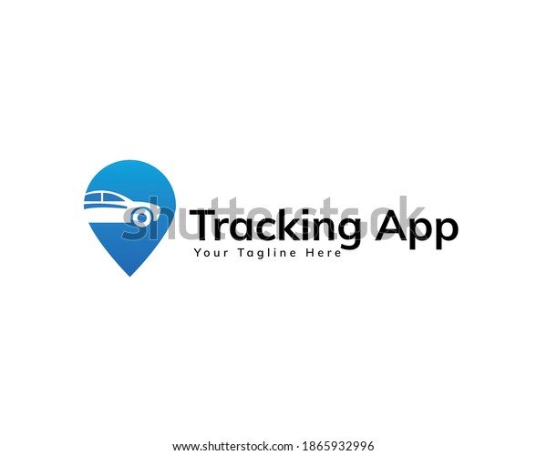 Track Mobile App Logo Design Template Stock Vector (Royalty Free ...