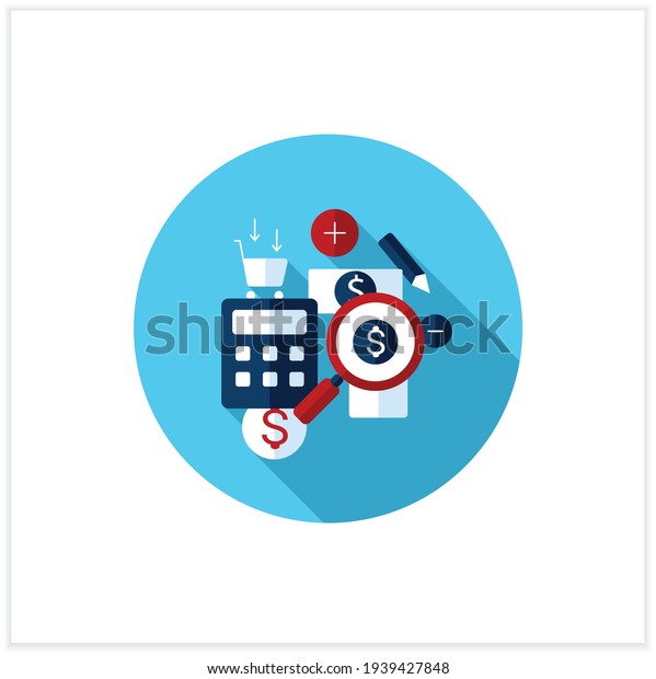 Track Spending Flat Icon Money Spent Stock Vector (Royalty Free) 1939427848