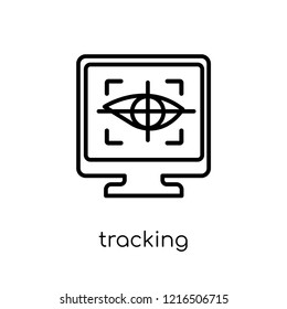 Tracking Icon Trendy Flat Vector Line Stock Vector (Royalty Free ...