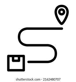 Tracking Map Outline Icon Delivery Package Stock Vector (Royalty Free ...