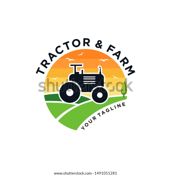 Tractor Farm Logo Template Stock Vector Stock Vector (Royalty Free ...