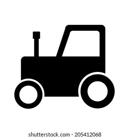 Tractor Icon On White Background Vector Stock Vector (Royalty Free ...