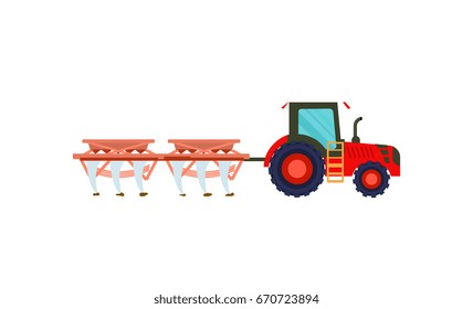 Tractor Icon Vector Tractor Plow Isolated Stock Vector (Royalty Free ...
